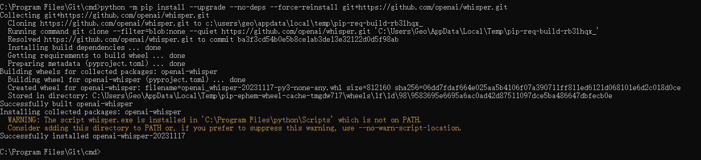 python AI应用之win10本地部署Whisper AI(视频/语音文件自动转字幕)_本地部署 生成ai文本-CSDN博客