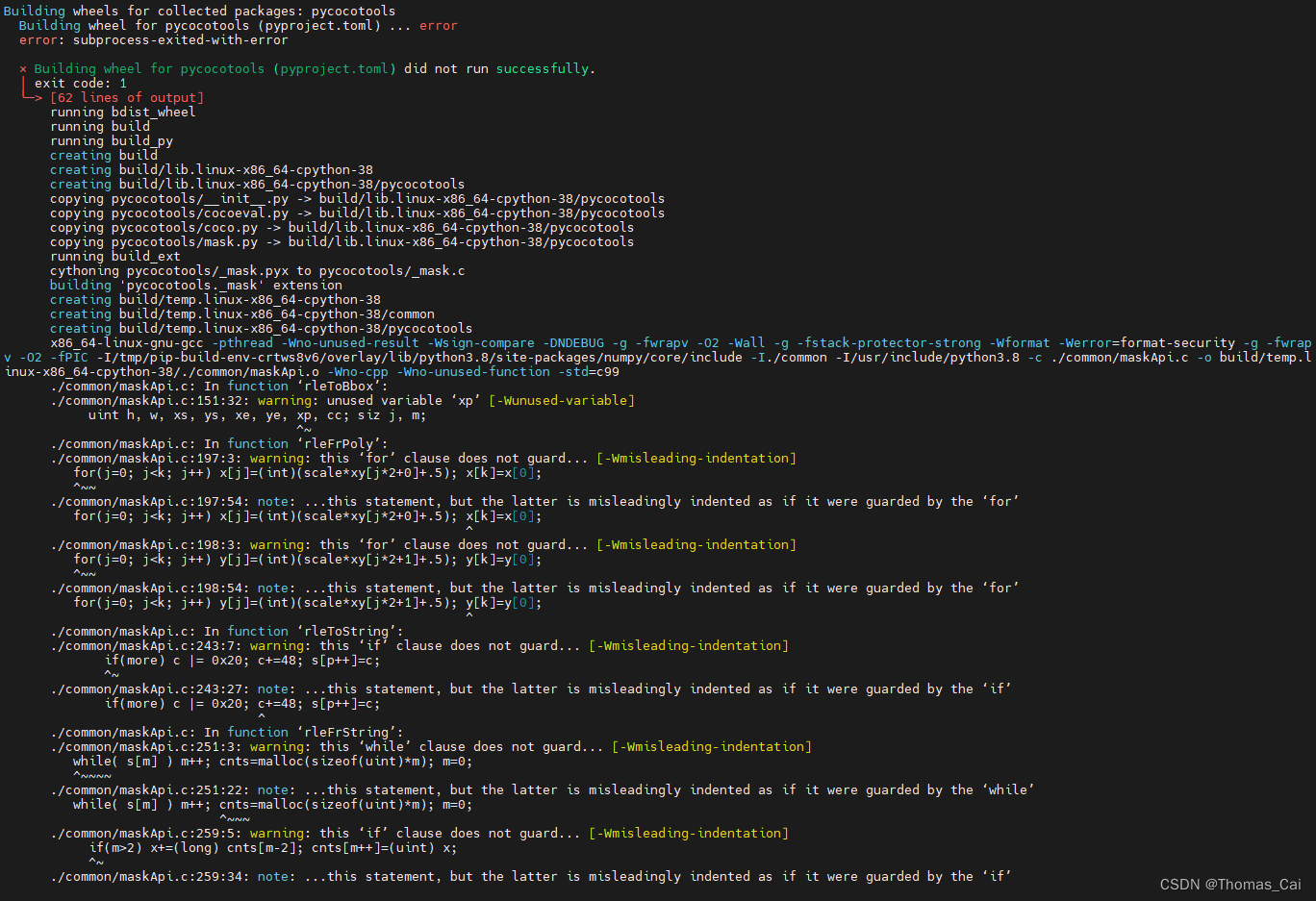 安装pycocotools报错“fatal error: Python.h: No such file or directory“ | 已解决 ...