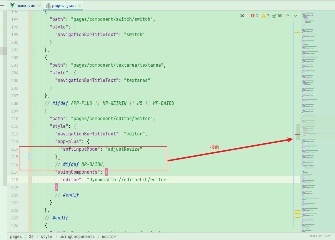 uni-app 编译报错 Error: pages.json解析失败，不符合 json 规范Unexpected token ‘)‘_error: pages.json解析失败,不符合 ...