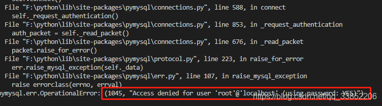 mysql5.7 Python连接MySQL时出现 “Access denied for user ‘luo‘@‘localhost‘ (using password: YES)“)解决办法 ...