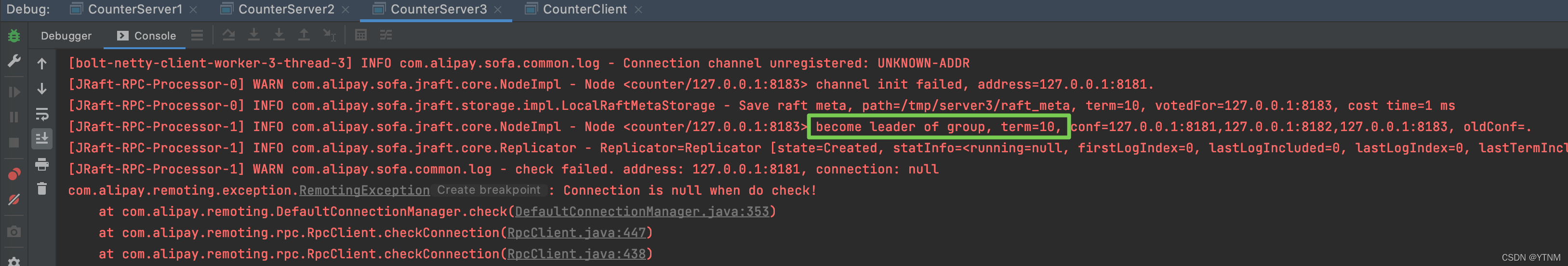 Raft算法_SOFAJRaft源码学习_（一、背景及选主演示）_jraft-rheakv-core-CSDN博客