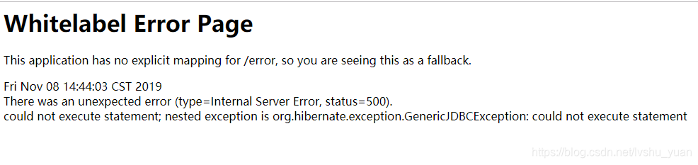 JPA插入数据时报错（could not execute statement）_could not execute statement; nested exception is o-CSDN博客