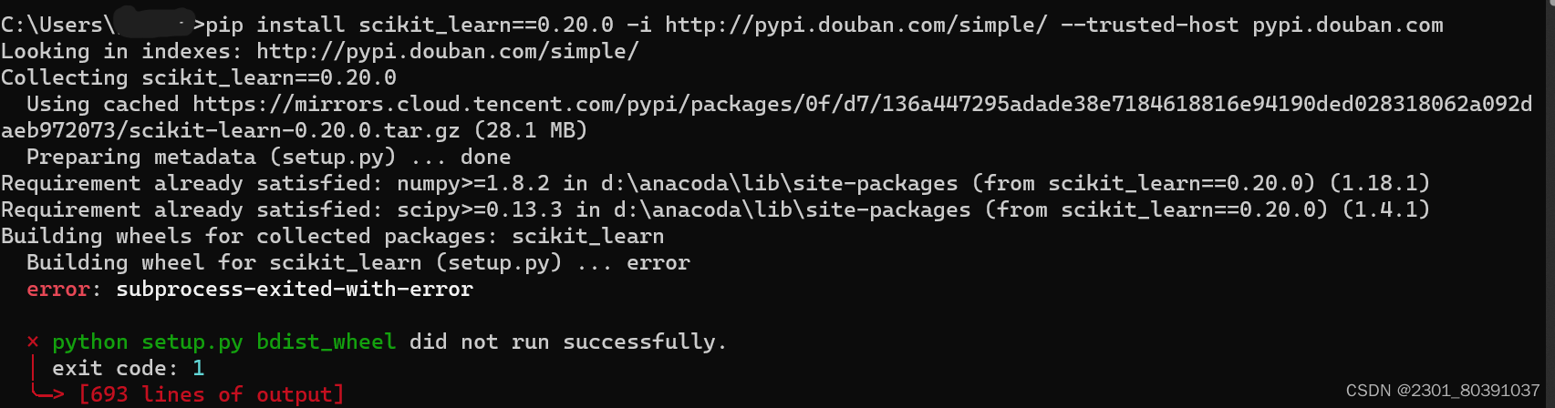 运行报错importError: cannot import name ‘joblib‘ from ‘sklearn.externals‘，pycharm无法成功安装scikit-learn ...