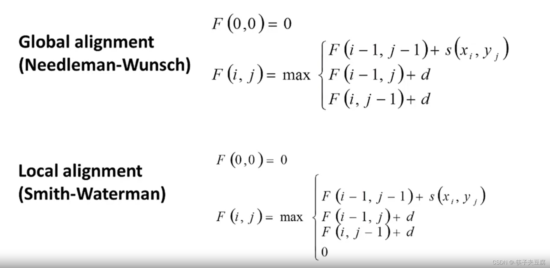 生物信息学导论（第二课）_sequence alignment-CSDN博客