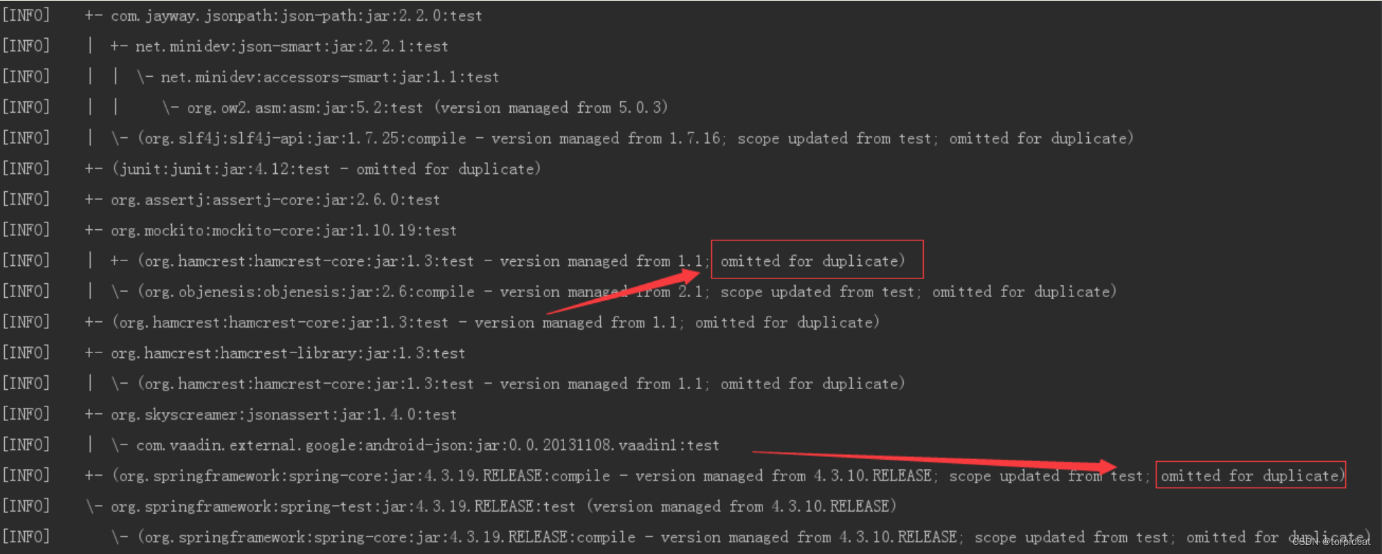 mvn dependency:tree maven列出依赖树结构 查看冲突依赖 解决依赖冲突_mvn dependency:tree 输出到文件-CSDN博客