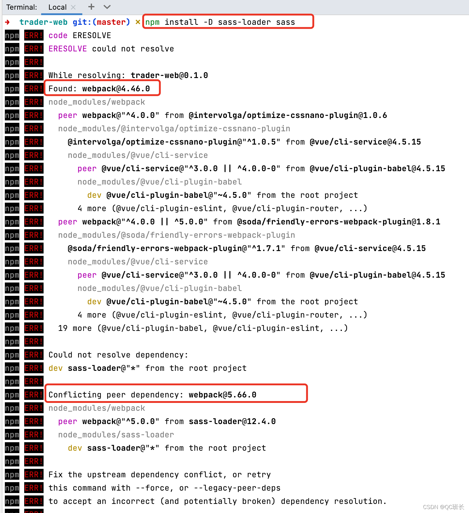 Vue3安装最新版sass-loader node-sass报错解决方法_vue3 sass-loader-CSDN博客