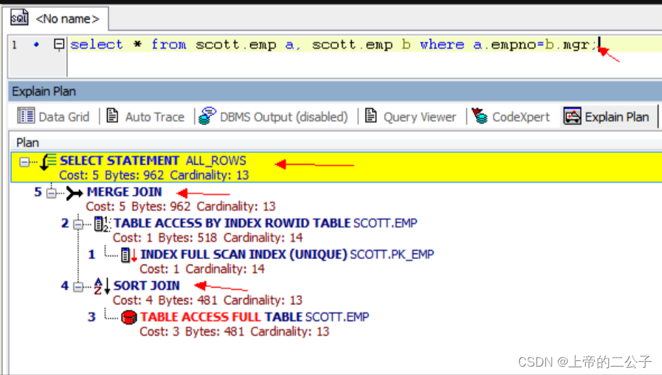 Oracle 执行计划浅析_oracle 執行計劃-CSDN博客