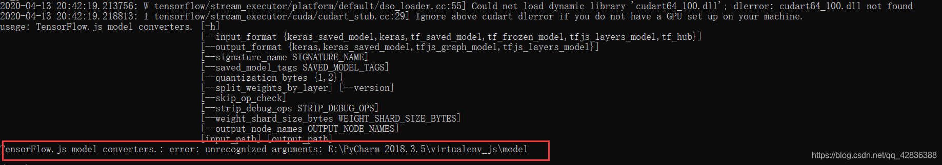 Tensorflow和tensorflowjs配套安装指南tensorflow 213 对应tensorflowjs版本 Csdn博客