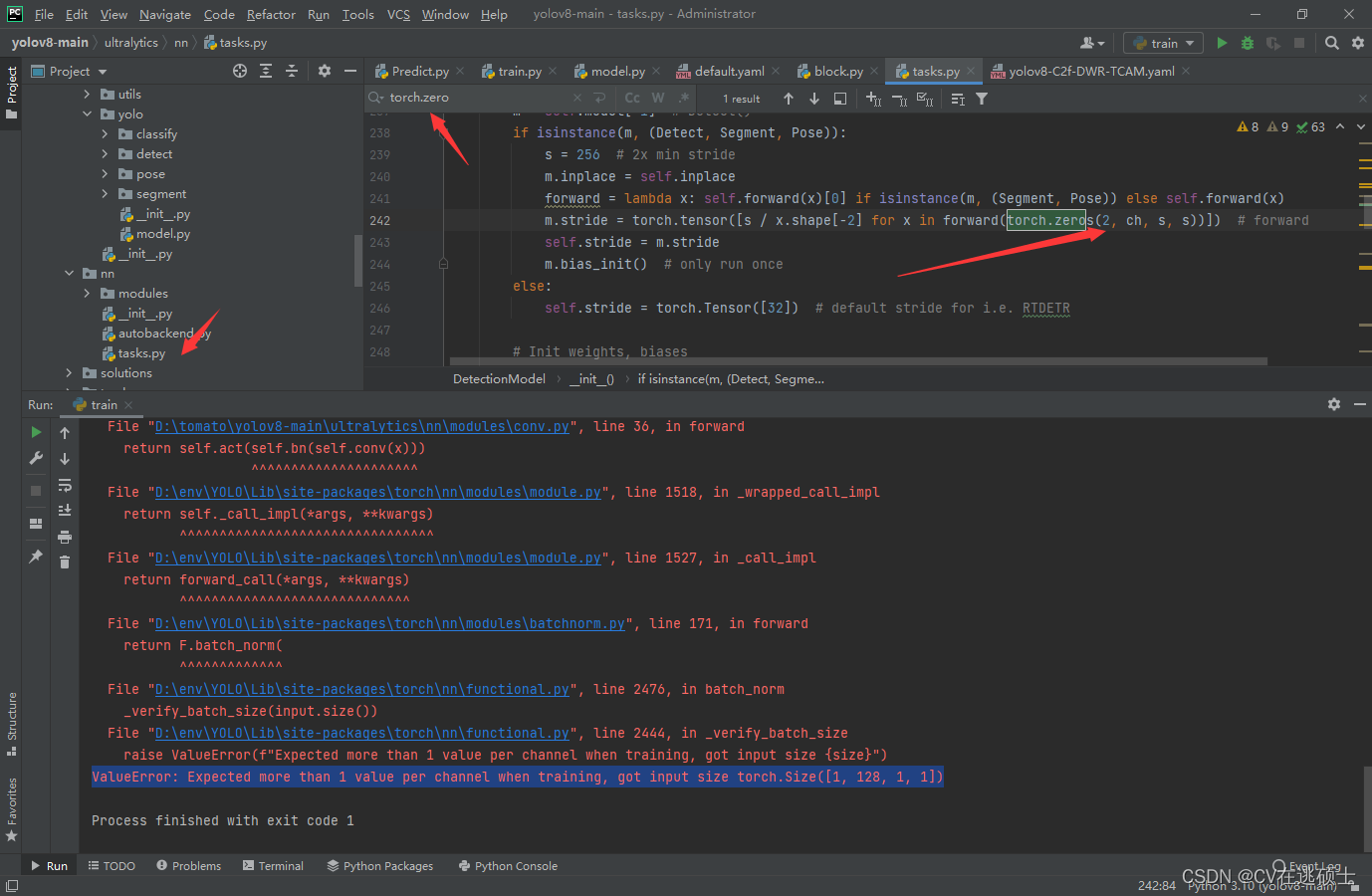 YOLOv8ValueError: Expected more than 1 value per channel when training, got input size torch ...