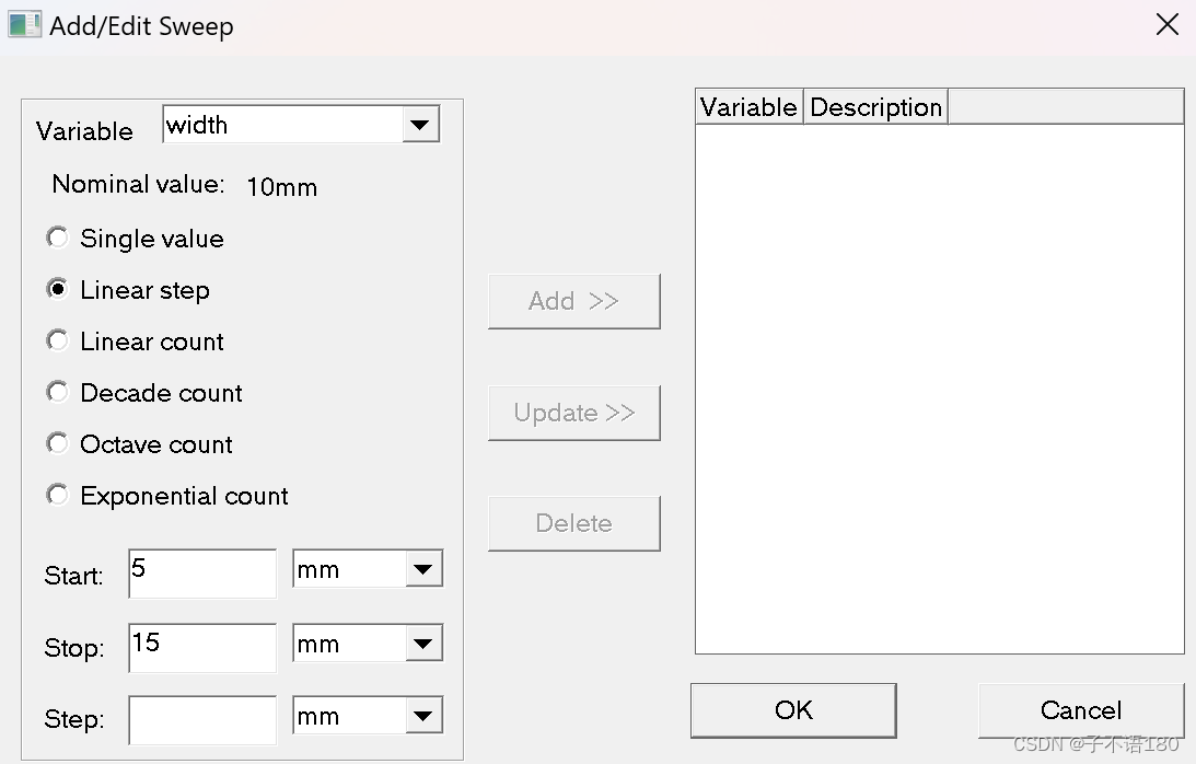 Q3D学习——参数化扫描【adding a parametric sweep from a file】_q3d教程-CSDN博客