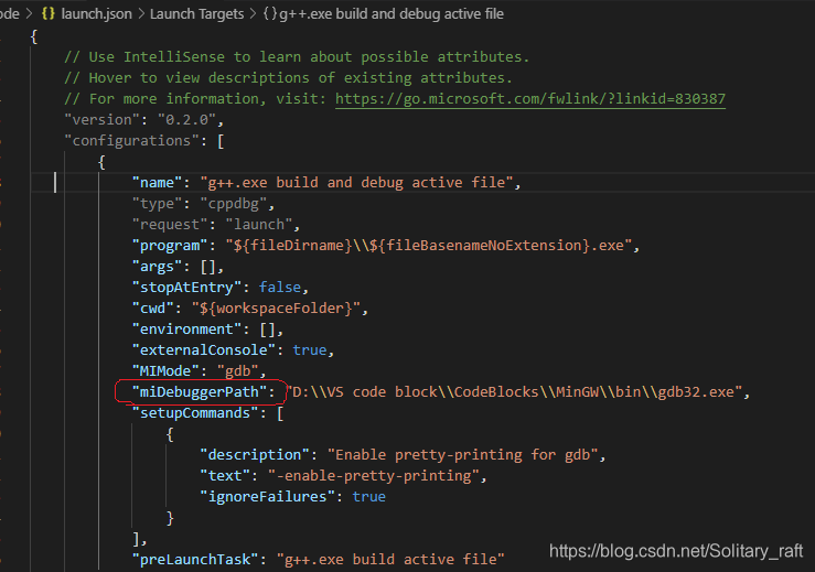 VS code报错：Launch options string provided by the project system id invalid._launch option string ...