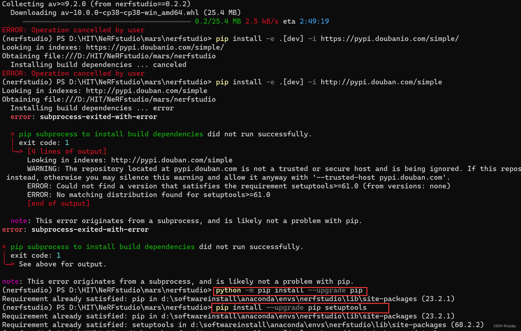 MARS（nerfstudio）安装——RTX4060, CUDA12.0&&11.8, Pytorch2.0.1，Windows11_4060装pytorch 选cuda-CSDN博客