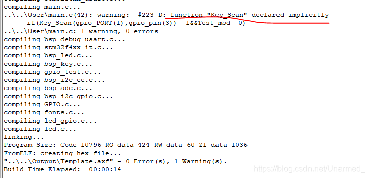 warning: #223-D: function “XXXXXX“ declared implicitly_warning #223-d-CSDN博客