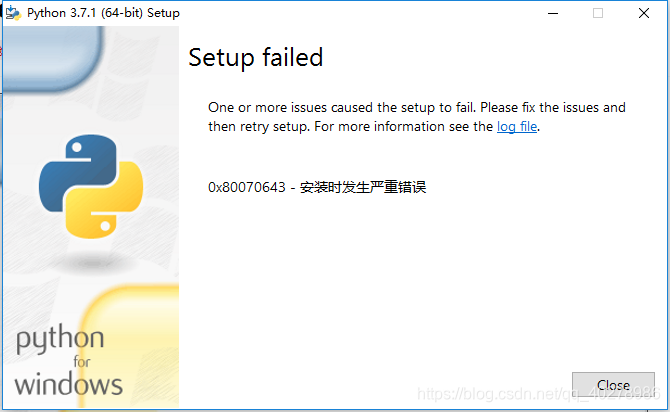 解决卸载Python时报错问题：No Python 3.7 installation was detected-CSDN博客
