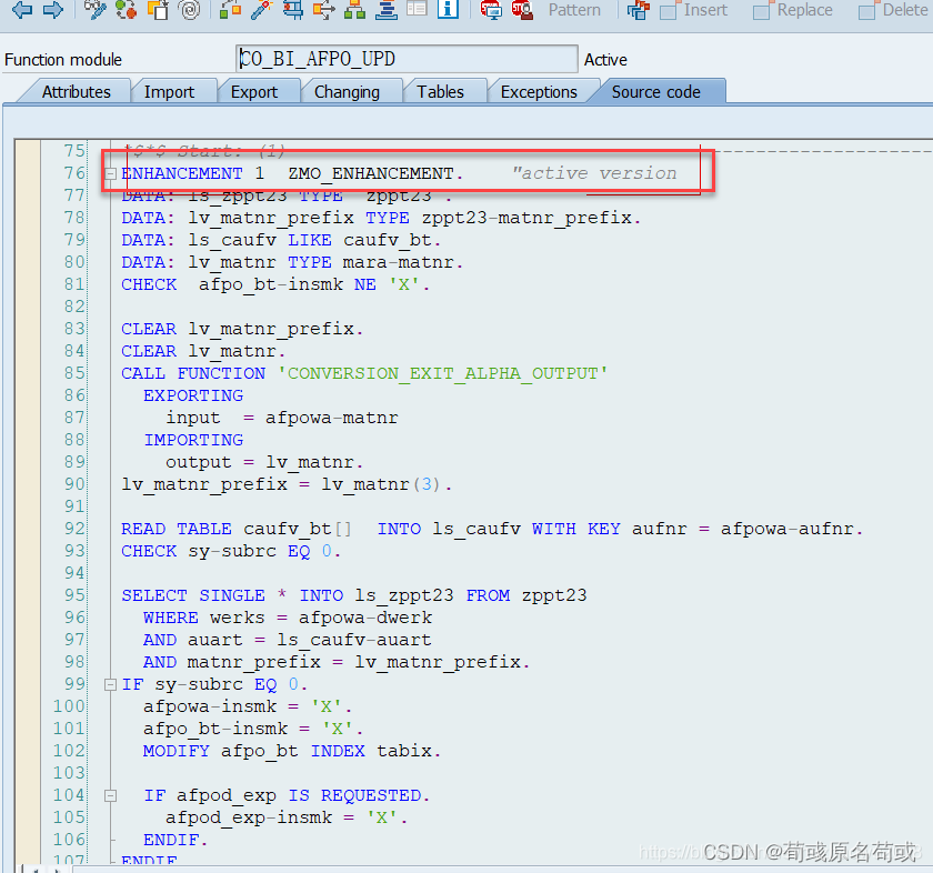 SAP 工单CO01/CO02增强 （RFC: CO_BI_AFPO_UPD 、CO_BI_AFPO_GET 和 SMOD : PPCO0007）＜转载＞_co01 增强-CSDN博客