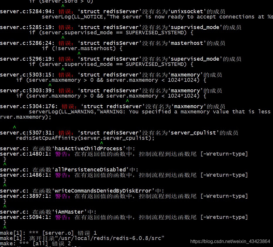 Linux (CentOS 7)下安装redis 6.0.8以及遇到问题的详解_redis6.0.8 auth error-CSDN博客