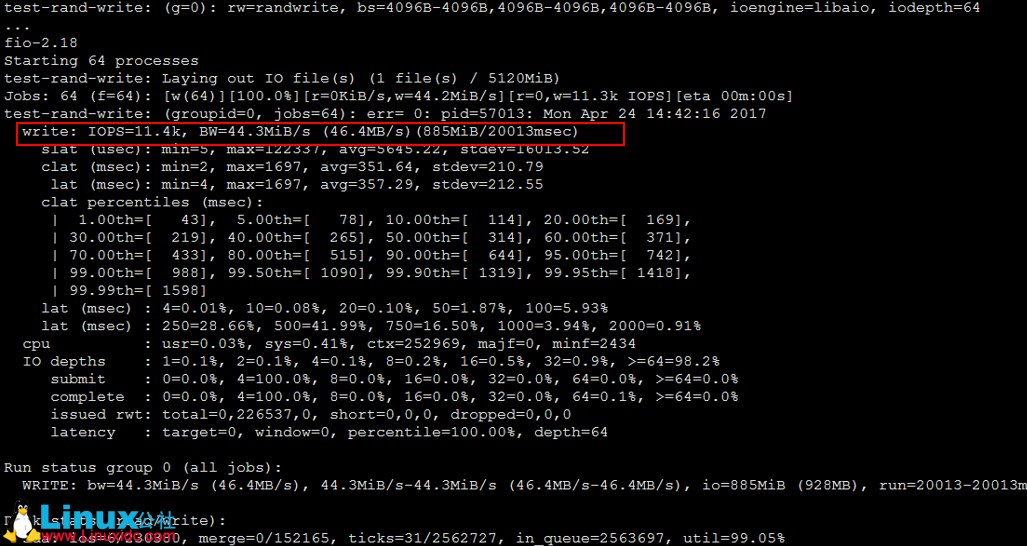 Linux下 fio磁盘压测实录_fio fsync=1-CSDN博客
