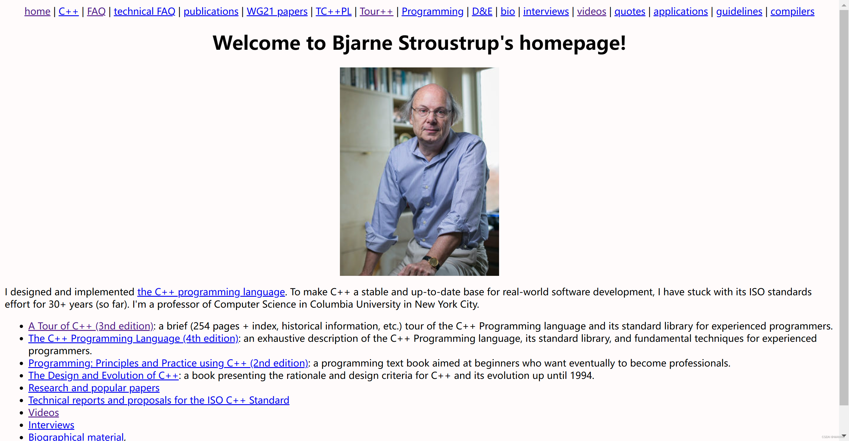 本贾尼·斯特劳斯特卢普（Bjarne Stroustrup）的主页_bjarne stroustrup个人网站-CSDN博客
