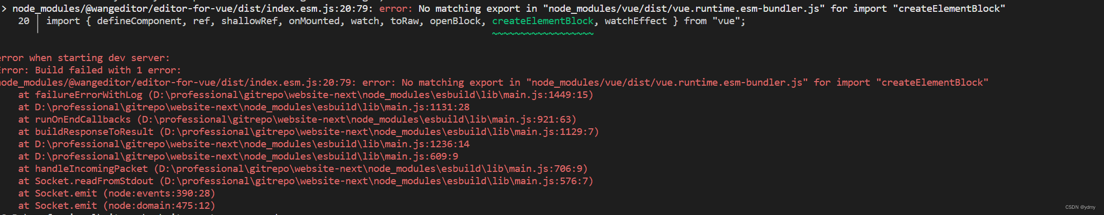 vue3中使用富文本编辑器wangEditor5的坑_no matching export in-CSDN博客