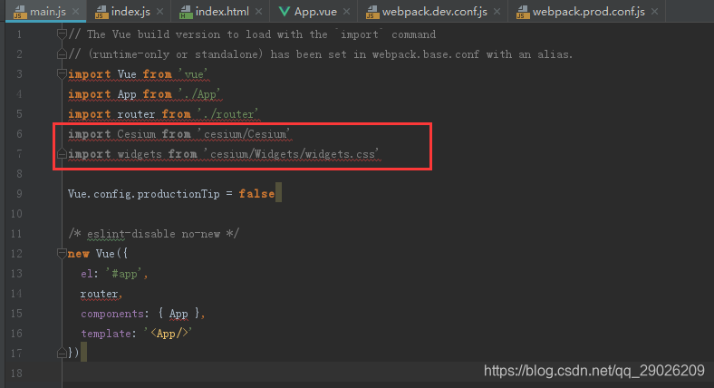 idea开发工具 vue+cesium+webpack的环境配置（helloworld）_idea webpack配置-CSDN博客