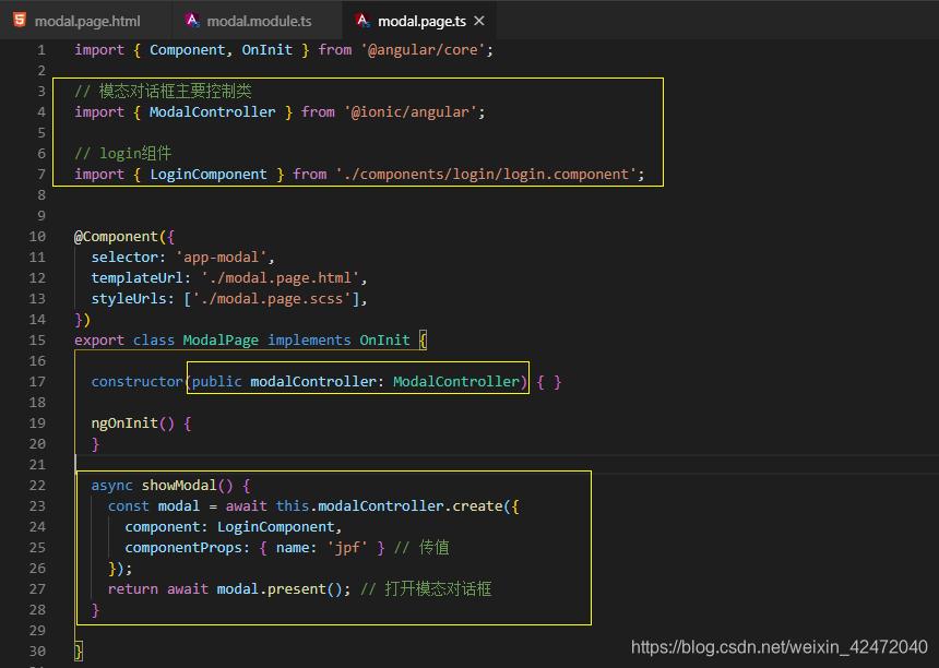 Ionic4—JS扩展之Modal以及Modal传值_ionic 创建modalpage命令-CSDN博客