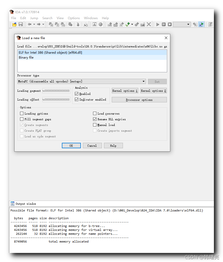 【Android 逆向】x86 汇编 ( 使用 IDA 解析 x86 架构的动态库文件 | 使用 IDA 打开动态库文件 | IDA 中查找 ...