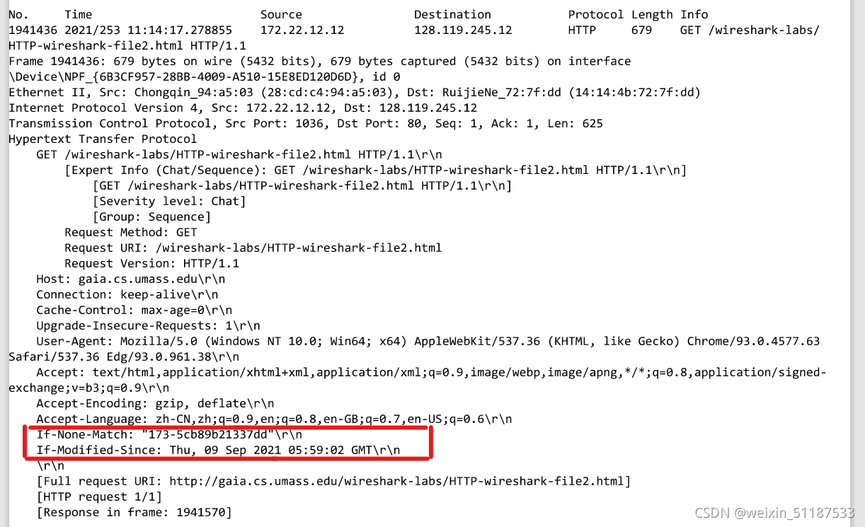 2021-09-10计算机网络自顶向下方法Wireshark Lab（二）HTTP_by inspecting the raw data in ...