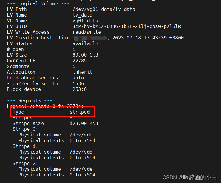 LVM 逻辑卷有两种读写策略：线性和条带 & Raid5_lvm线性和条带-CSDN博客