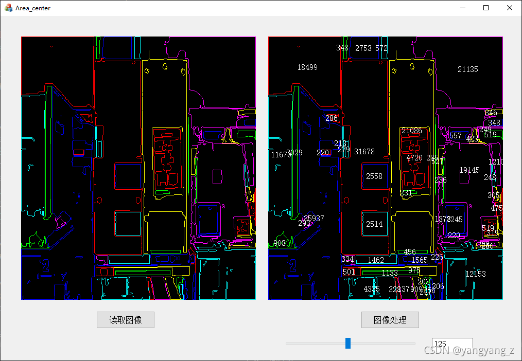Halcon图像处理特征提取之计算区域的面积和中心坐标——area_center.hdev_halcon 获取图像中心坐标-CSDN博客