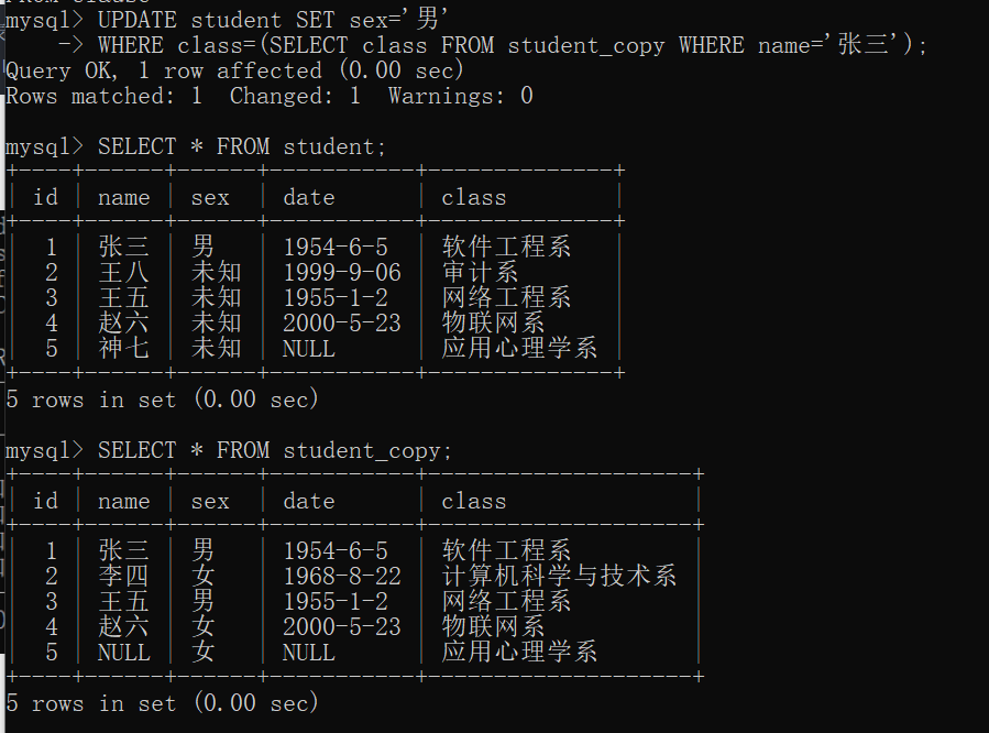 Mysql数据库——数据修改（二）数据库删除2023年之前的数据 Csdn博客