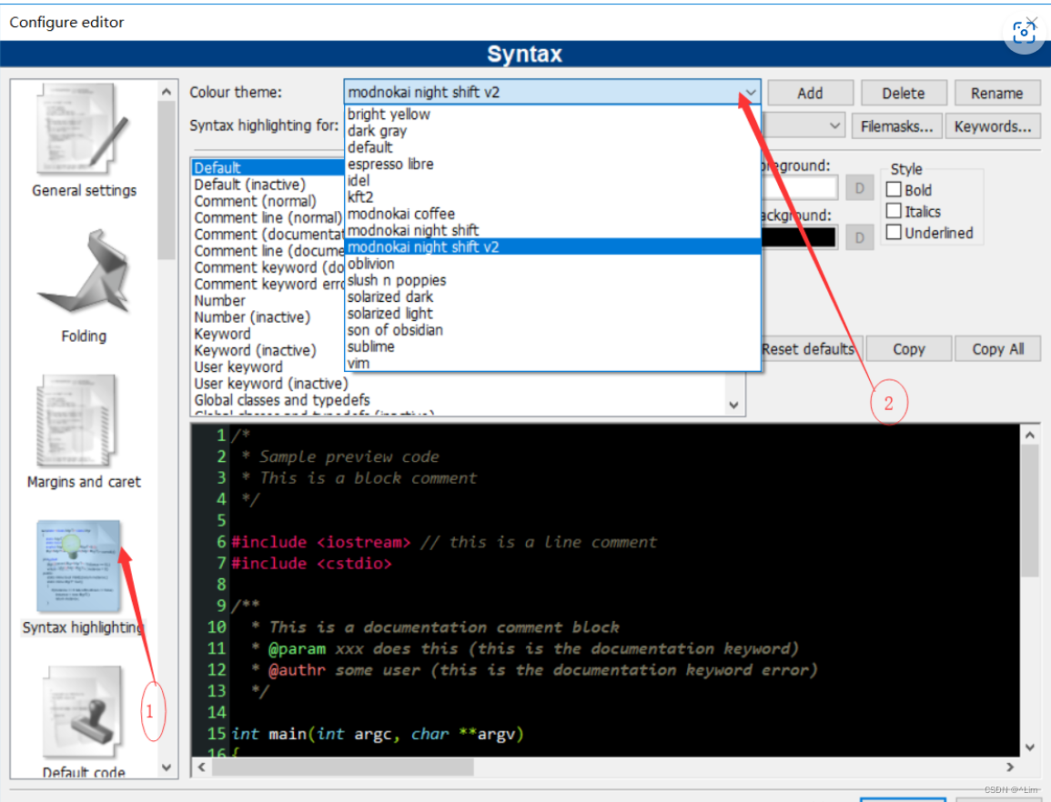 CodeBlocks官方主题颜色更换及方法_codeblocks主题-CSDN博客