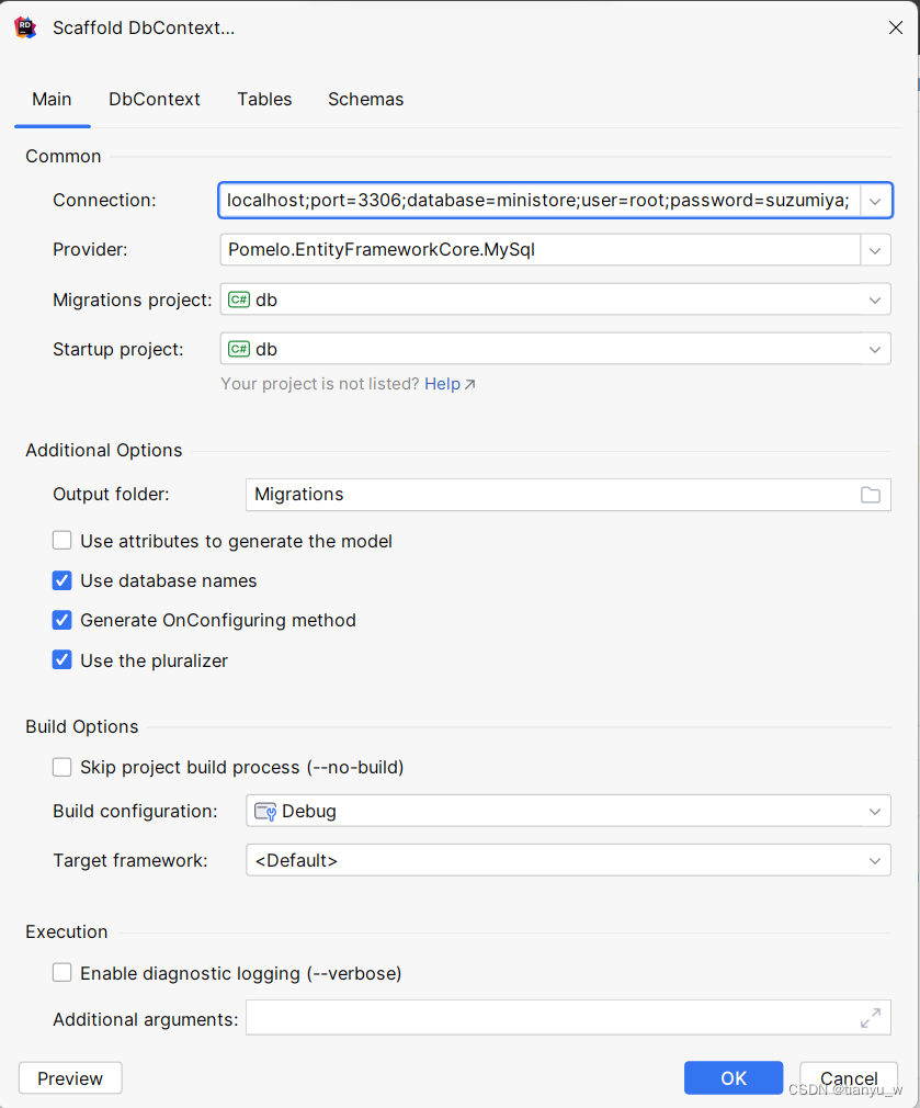在rider/asp.net core程序中优雅地使用mysql数据库，使用ef迁移来免去手动创建数据库和更新数据库的烦恼_rider创建asp-CSDN博客