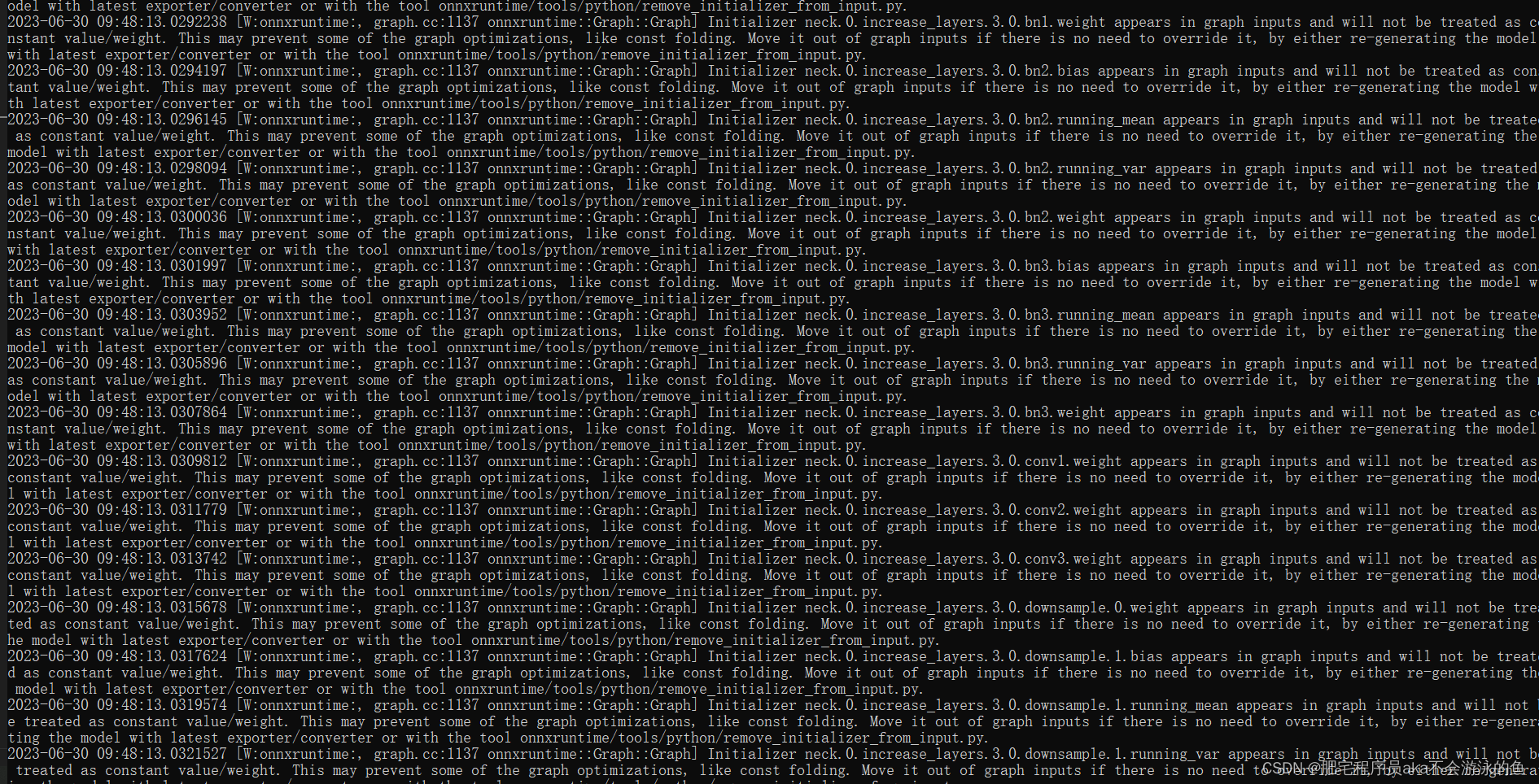 关闭onnxruntime推理过程中的warnings_onnxruntime warning-CSDN博客