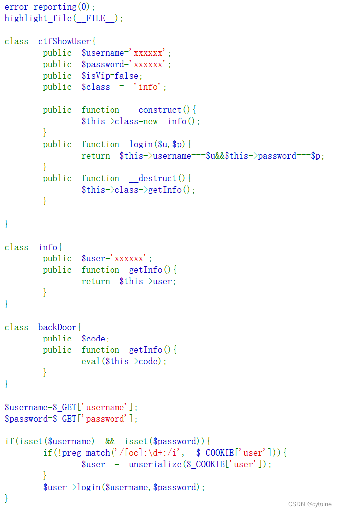 ctfshow—web入门—php反序列化_ctfshow php反序列化-CSDN博客