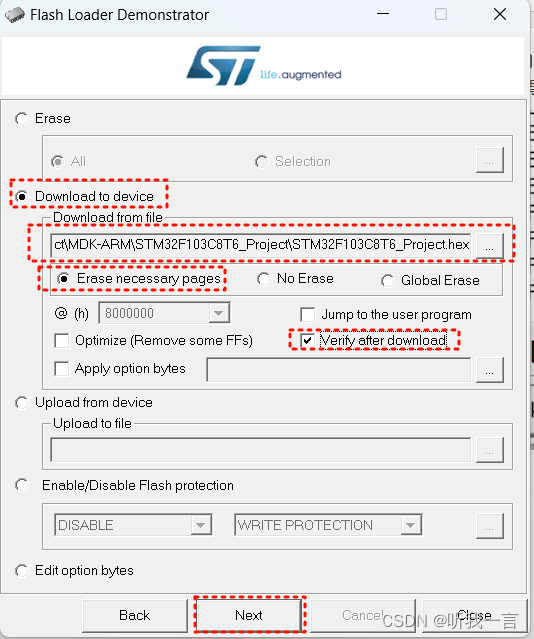 ST工具Flash Loader烧写STM32_stm32 flash loader-CSDN博客