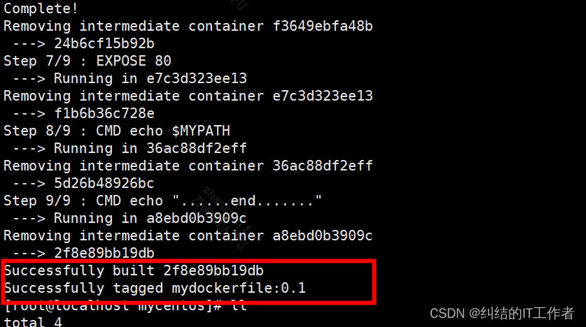 学习自已构建一个Dockerfile镜像，构建报错：The command ‘/bin/sh -c yum -y install vim‘ returned a non-zero code ...