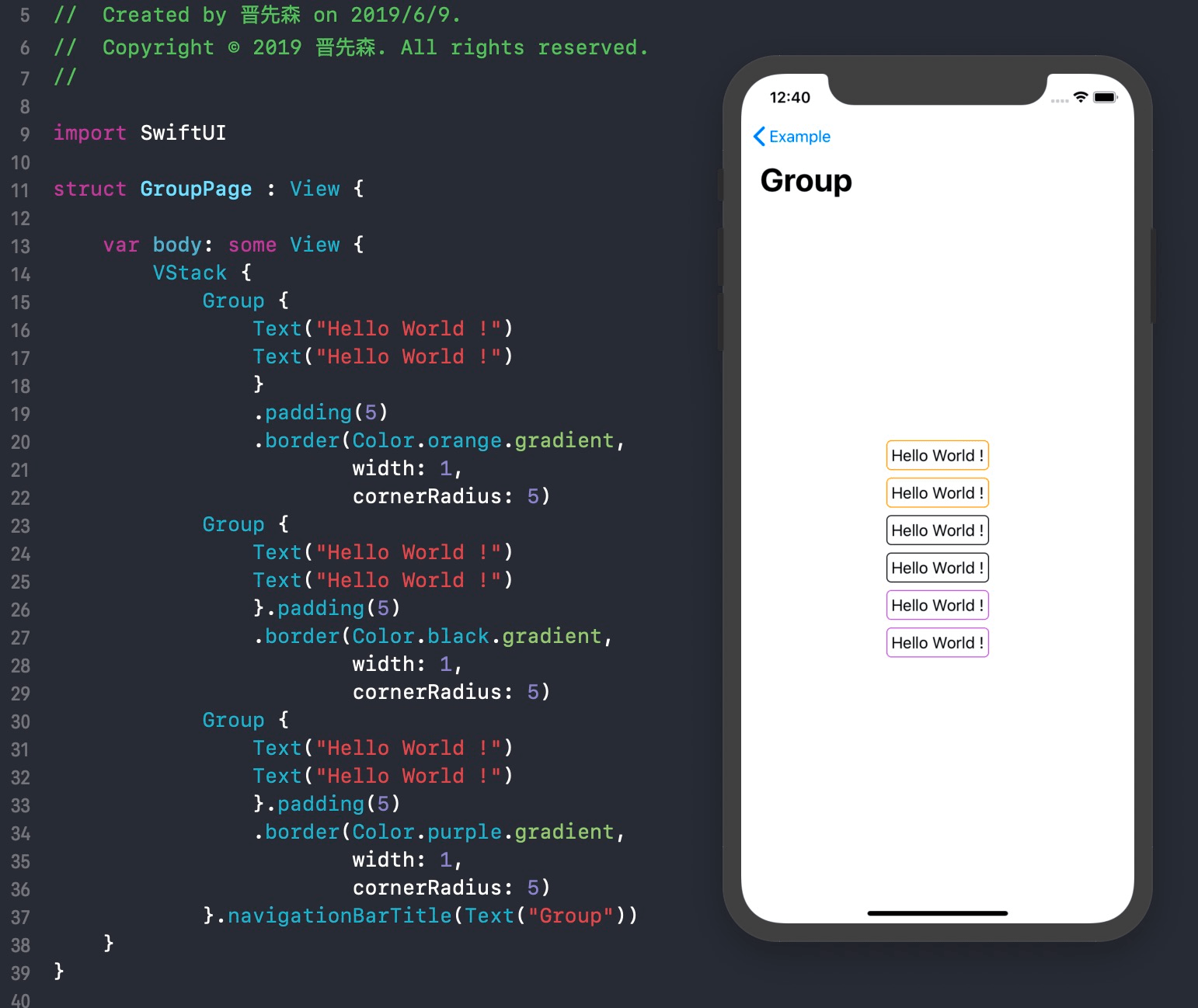 参考 Swiftui 官方示例做的常用组件示例，新手看过来，五分钟看完swiftui 组件 Csdn博客