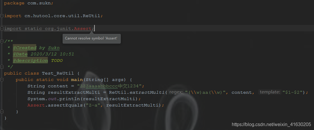 关于Assert.assertEquals报错的处理_cannot resolve symbol 'assert-CSDN博客