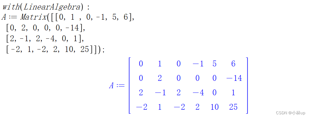 Maple矩阵输入方法详解-CSDN博客