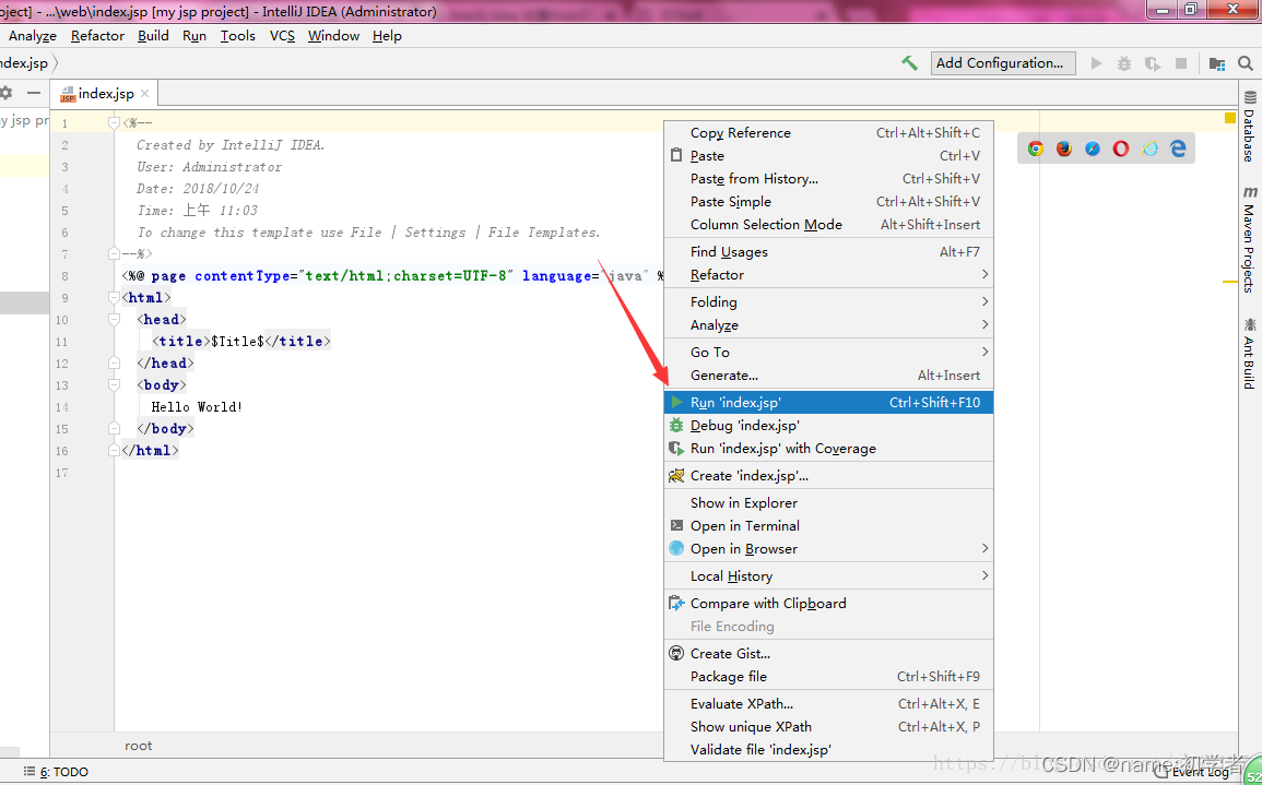 手把手在idea创建jsp环境_idea jsp-CSDN博客