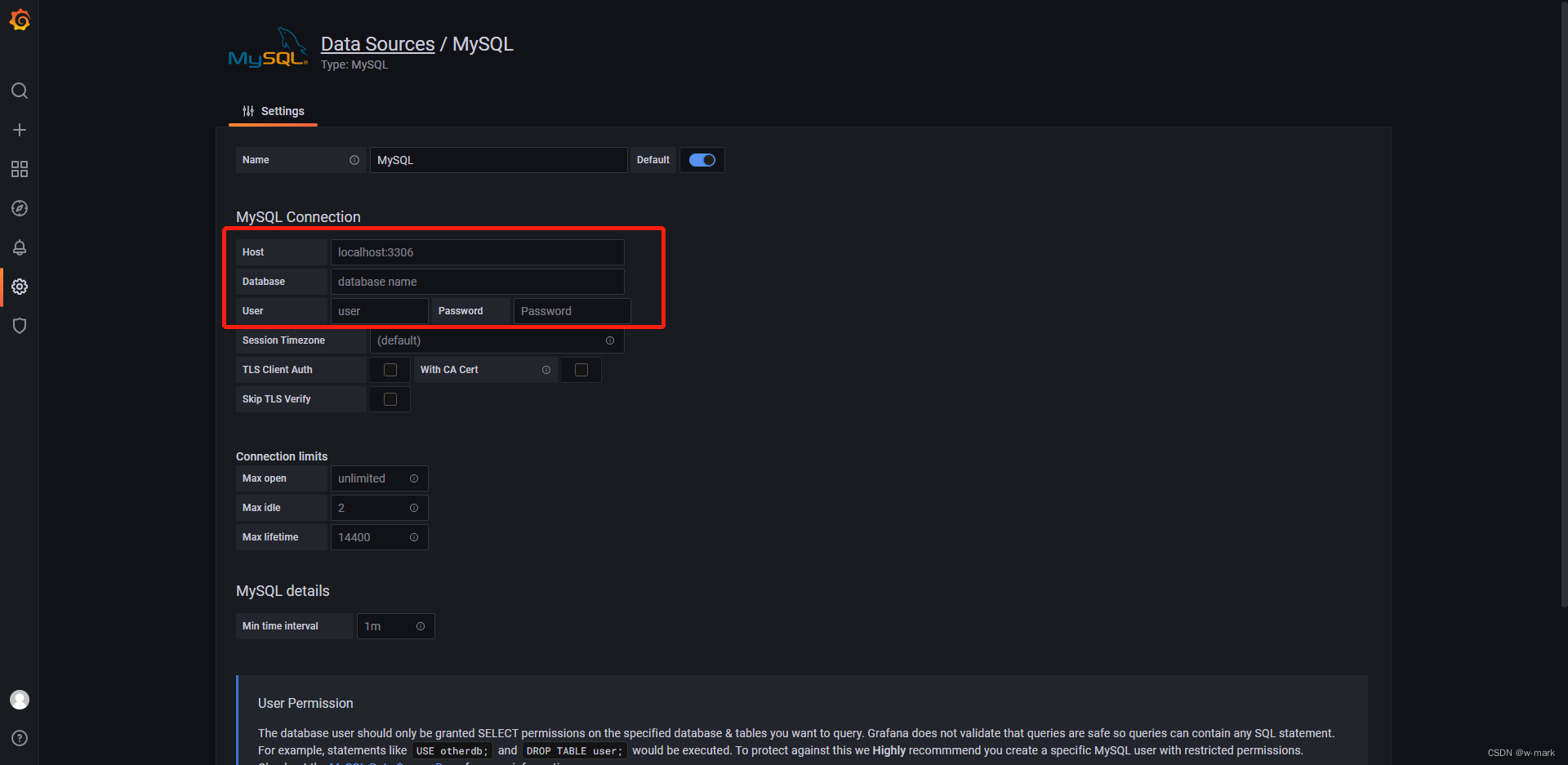 Grafana安装使用以及配置mysql数据源的应用_grafana mysql-CSDN博客