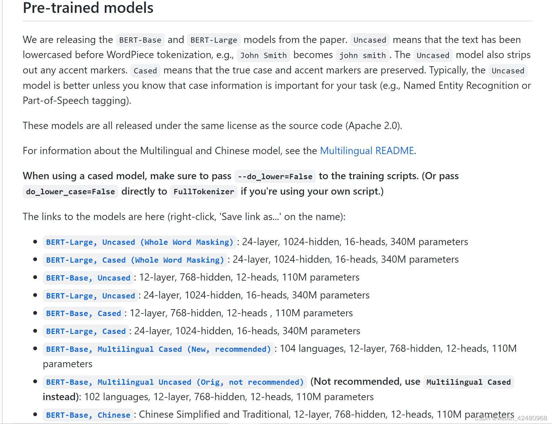 将bert预训练模型转换为PyTorch版本_we use the bert code from bert-pytorch. please fol-CSDN博客