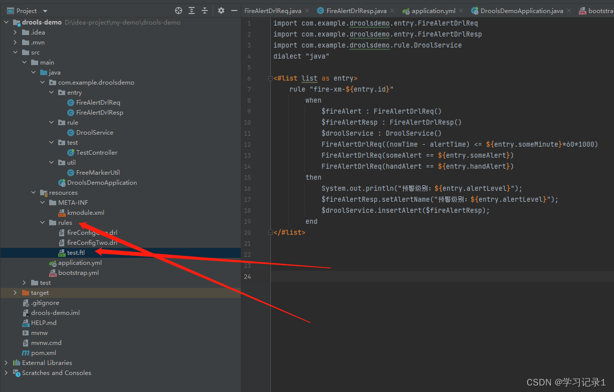 Drools+freemarker动态实现规则引擎_java drools使用freemarker动态生成drl文件-CSDN博客