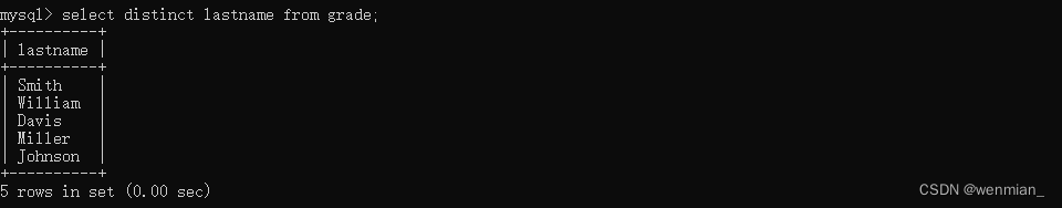 MySQL--单表查询_1、查询所有字段 2、查询grade表中的id,firstname,lastname字段 3、查询g-CSDN博客