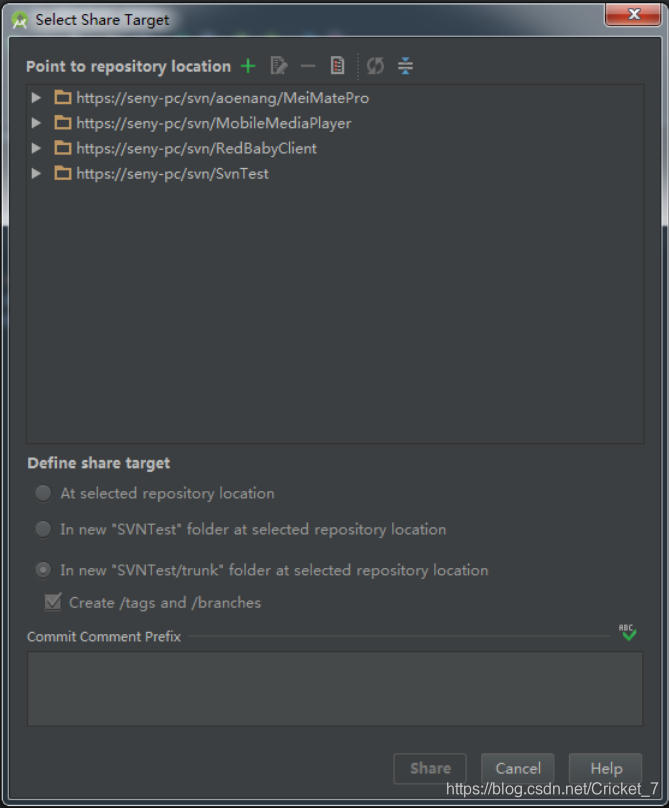 2，Android Studio下中的SVN（AS建立关联SVN）_as import into version control-CSDN博客
