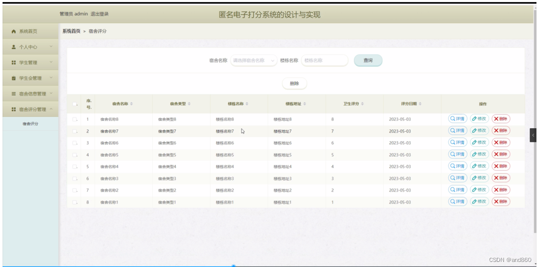 Javaphpnodejspython匿名电子打分系统的设计与实现【2024年毕设】php匿名评分系统 Csdn博客