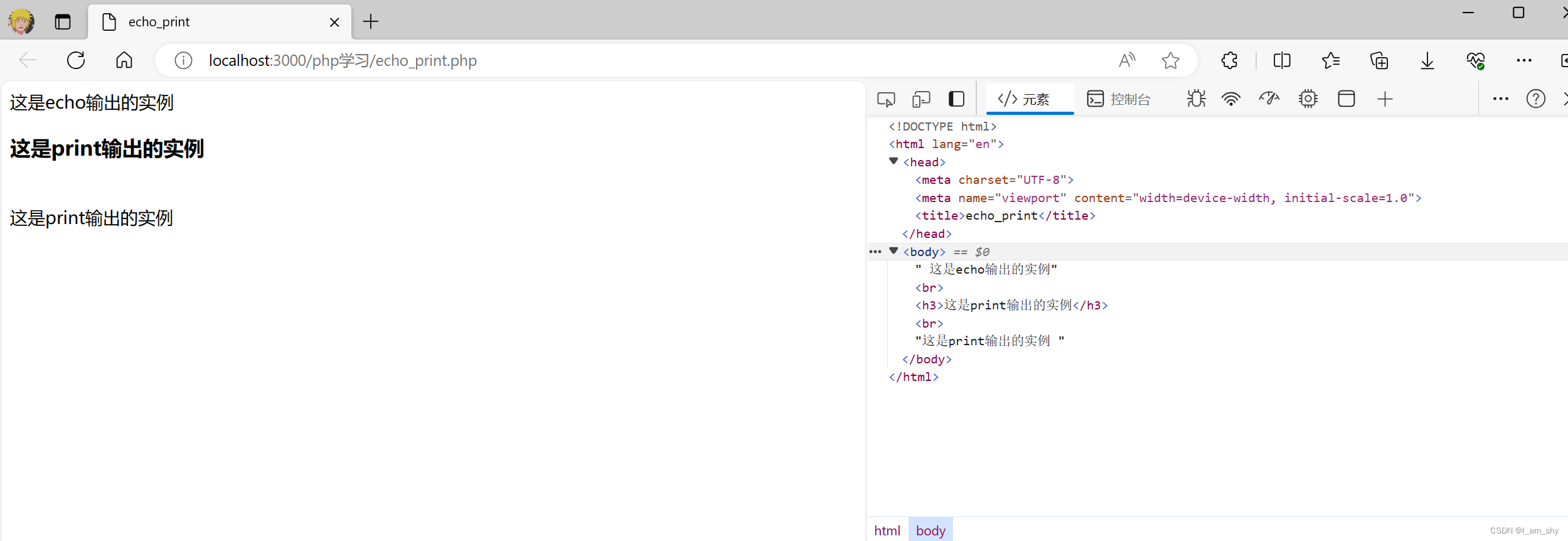 (2)php的语法---echo和print_php echo print-CSDN博客