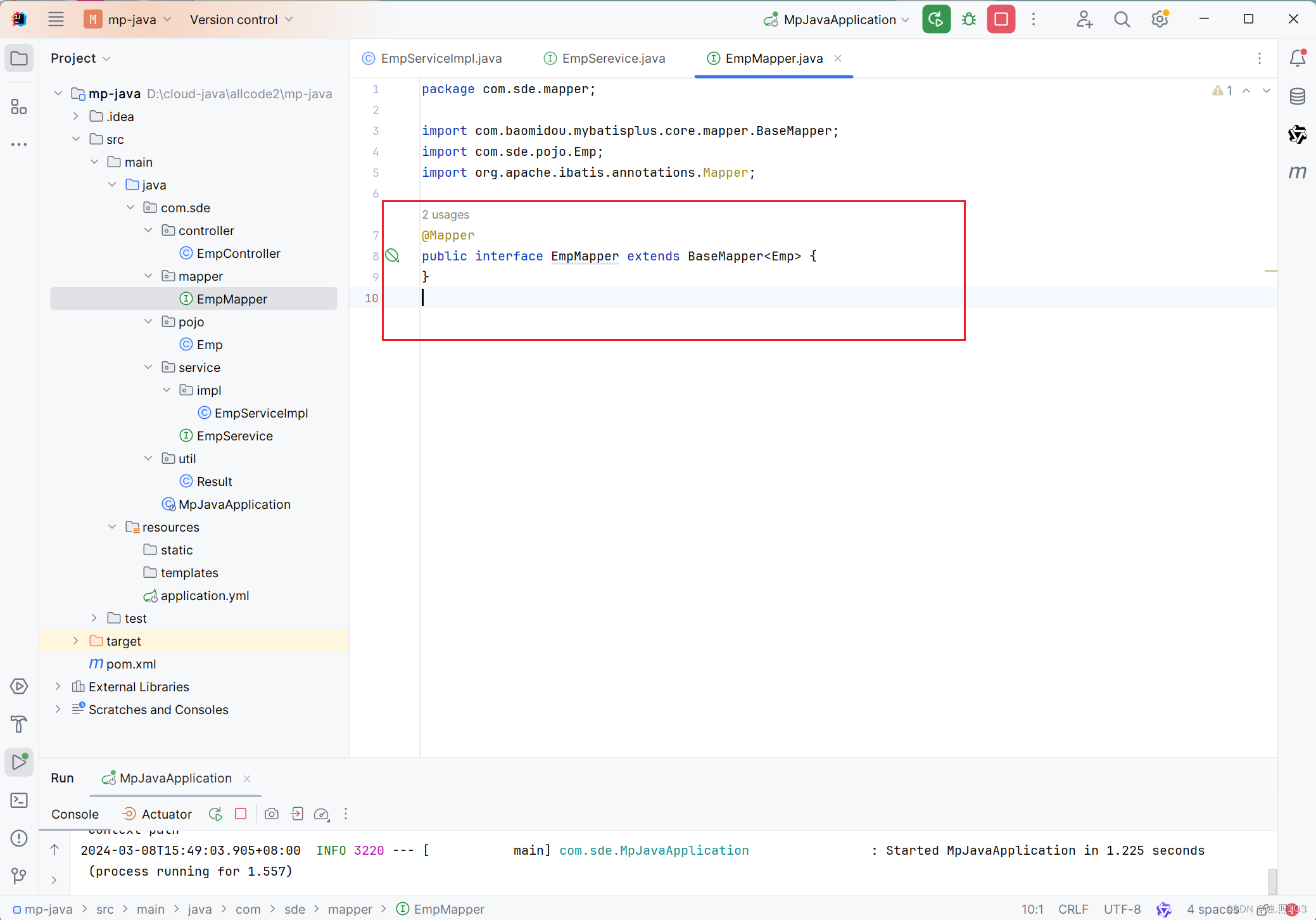 mybatis-plus整合spring boot极速入门_mybatisplus springboot配置-CSDN博客
