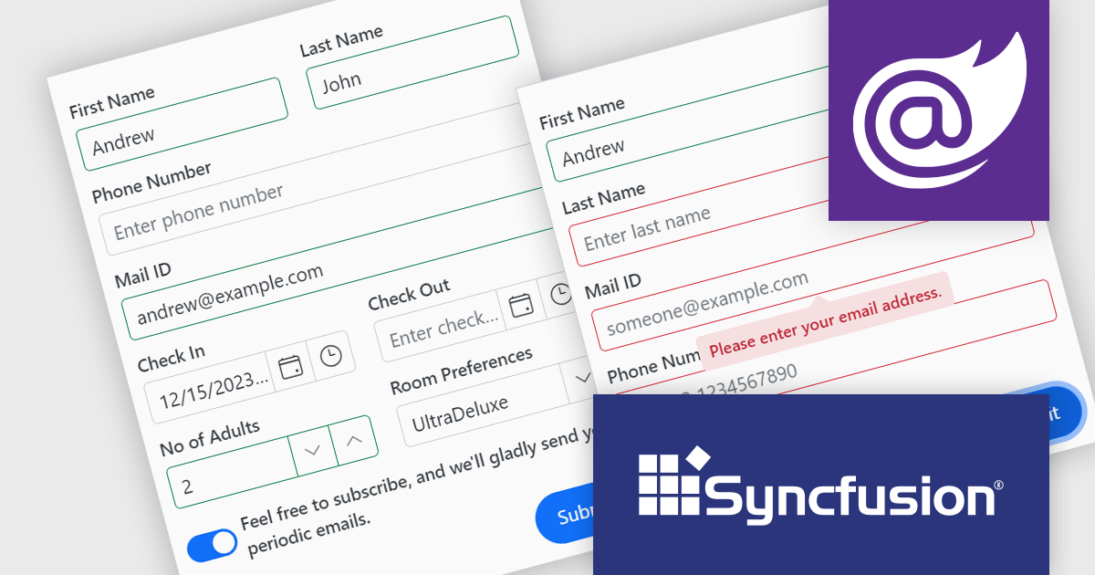 轻松创建强大的 Blazor 表单-Syncfusion Essential Studio_flutter blazor-CSDN博客