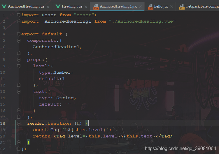 在vue使用jsx来解决template中复杂的逻辑处理_vue template中嵌套jsx-CSDN博客
